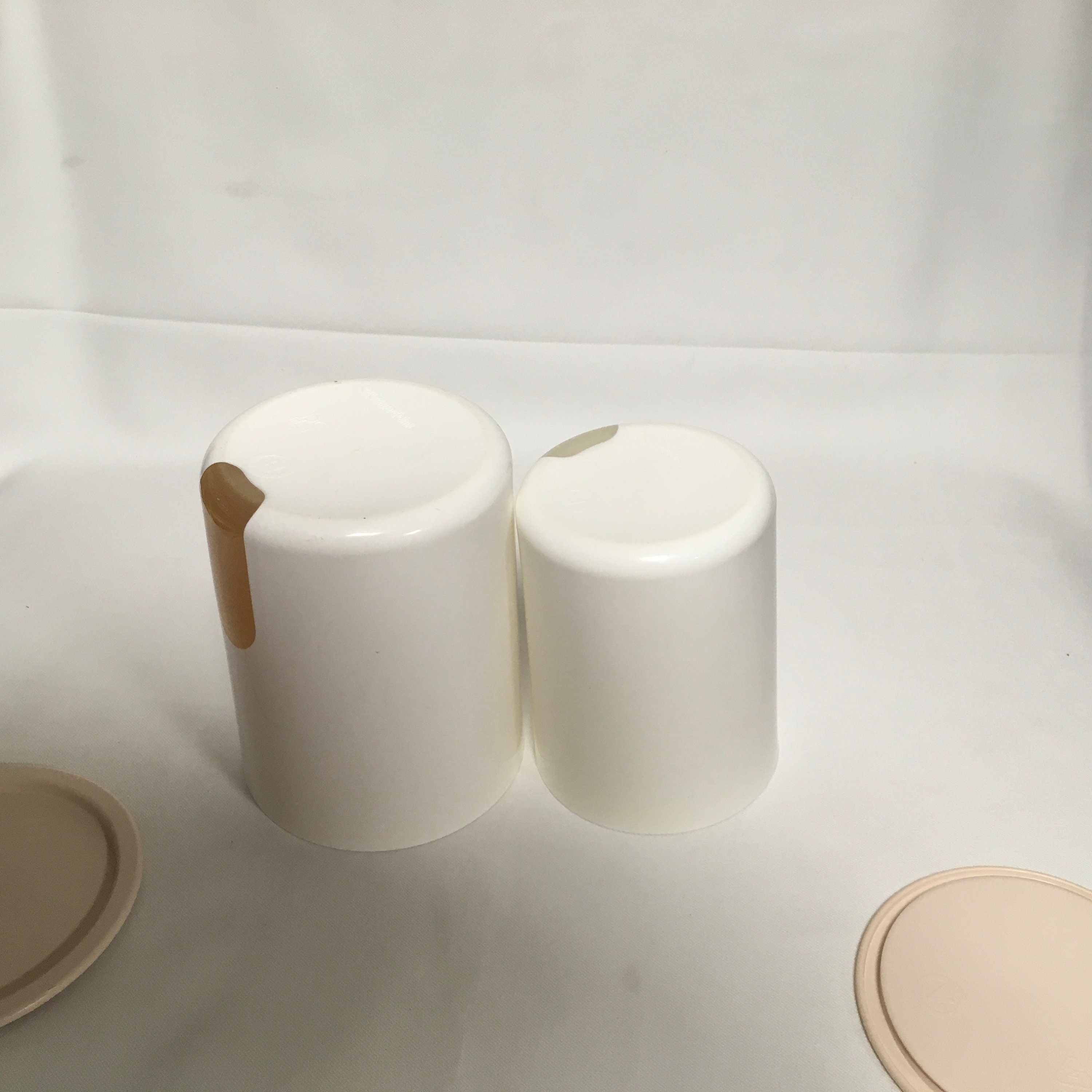 Tupperware One Touch Reminder Window Canister Set of 2 Coffee Tea Sugar ...