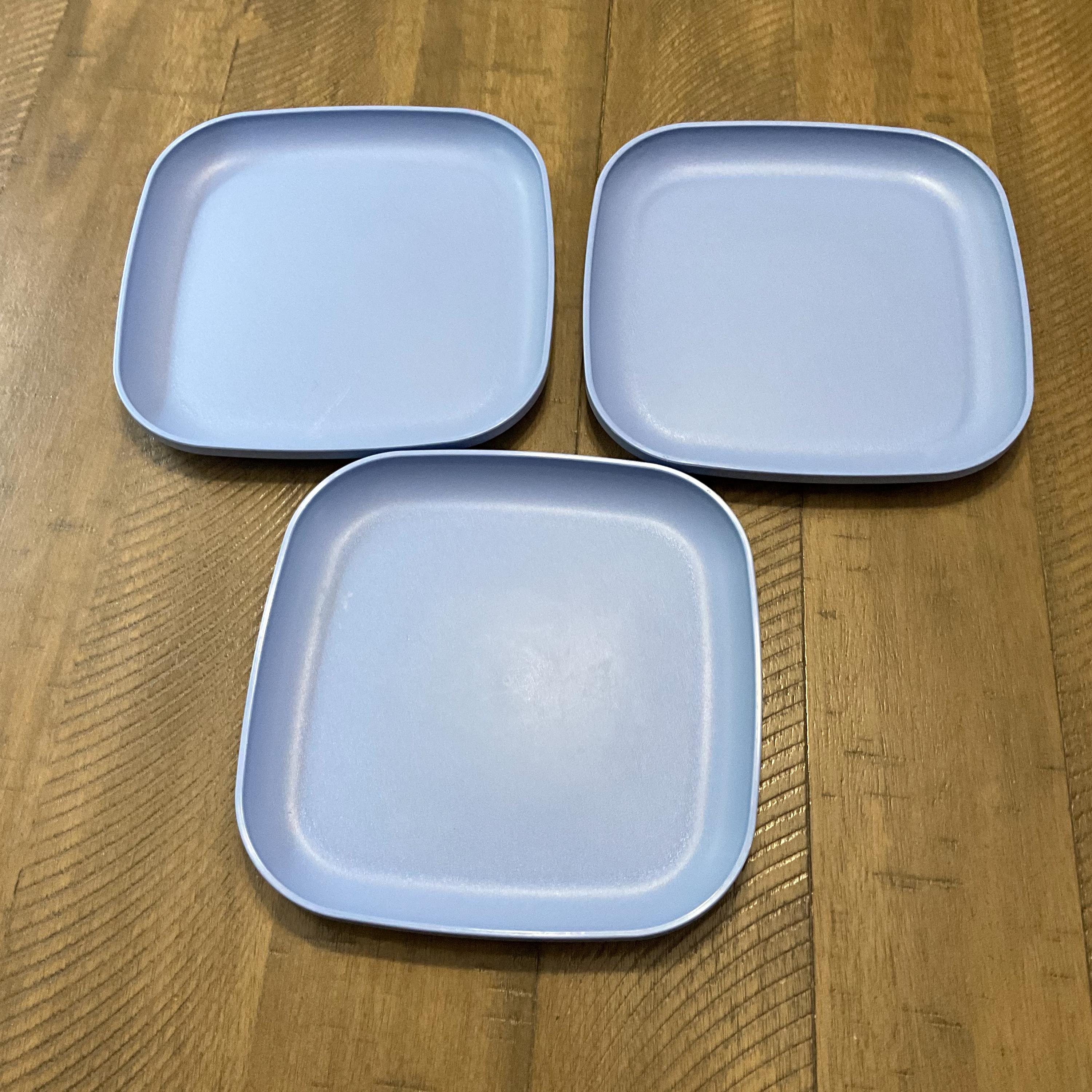 Tupperware 8 Square Luncheon Plates Light Blue Lot of 2 or 3 1534 ...