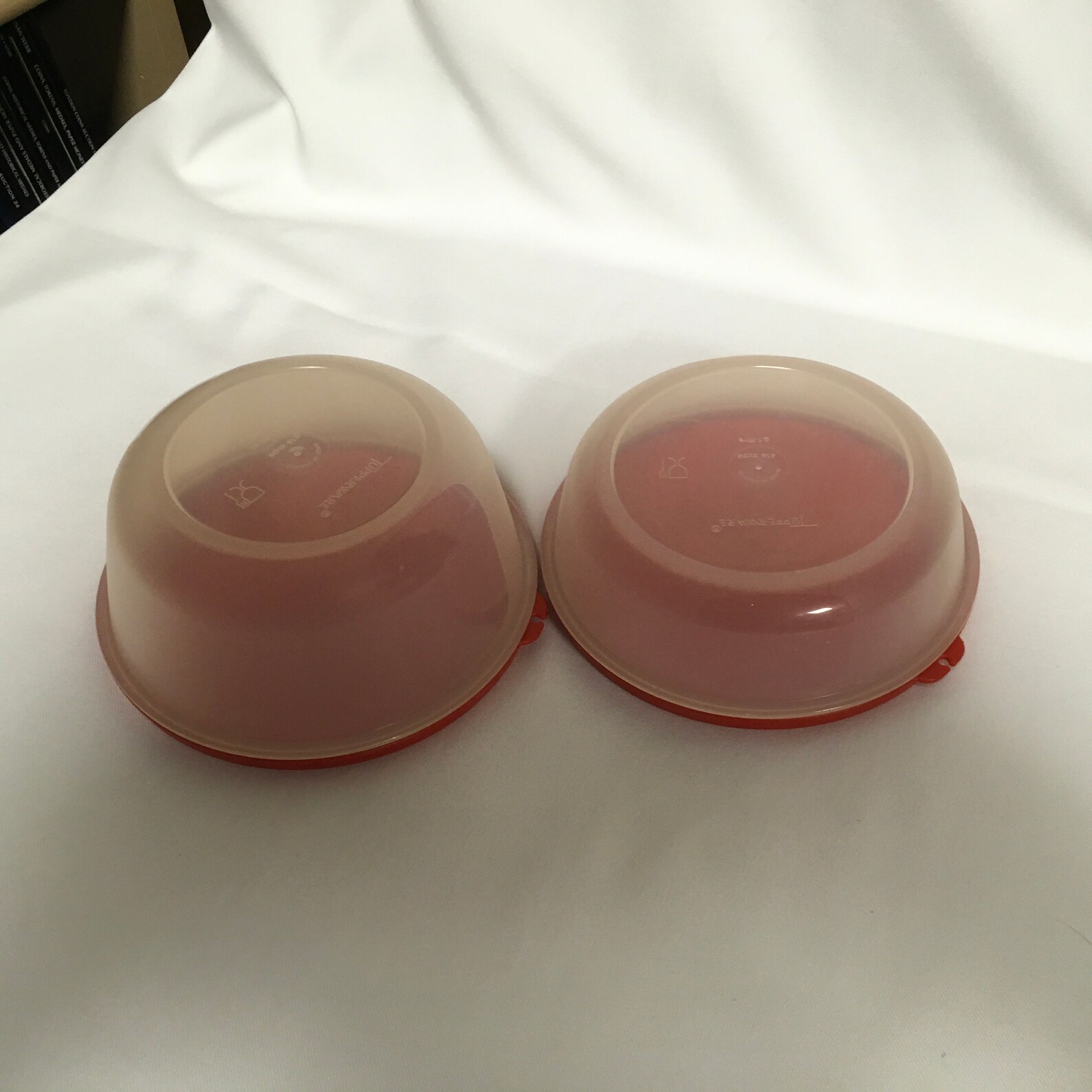 Vintage Tupperware Stack A Bowl Small Bowl 4 Cups or 8 Cups Fiesta Red ...