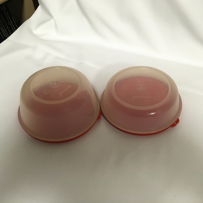 Vintage Tupperware Stack A Bowl Small Bowl 4 Cups or 8 Cups Fiesta Red ...