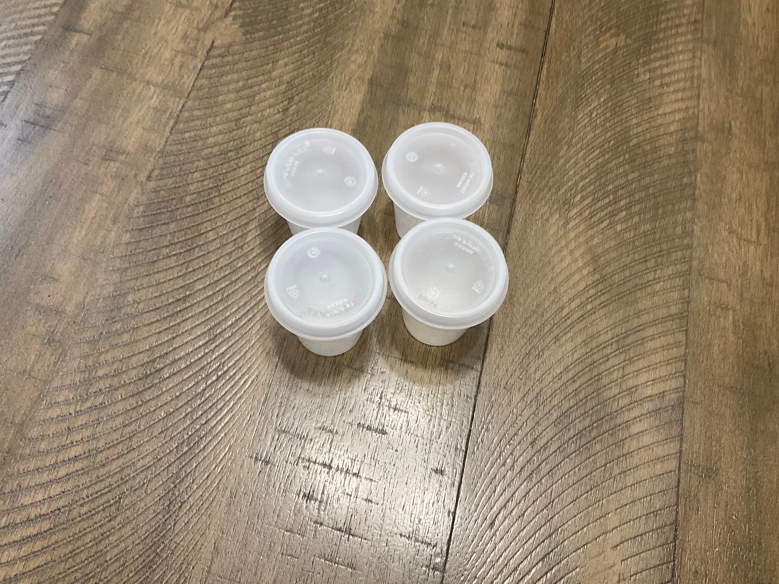 Tupperware Midgets Minis 2 Oz Container Lids Set of 4 Clear Container ...