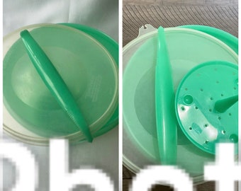 Vintage Tupperware Lettuce Crisp It Container and Corer Spike Jadeite ...