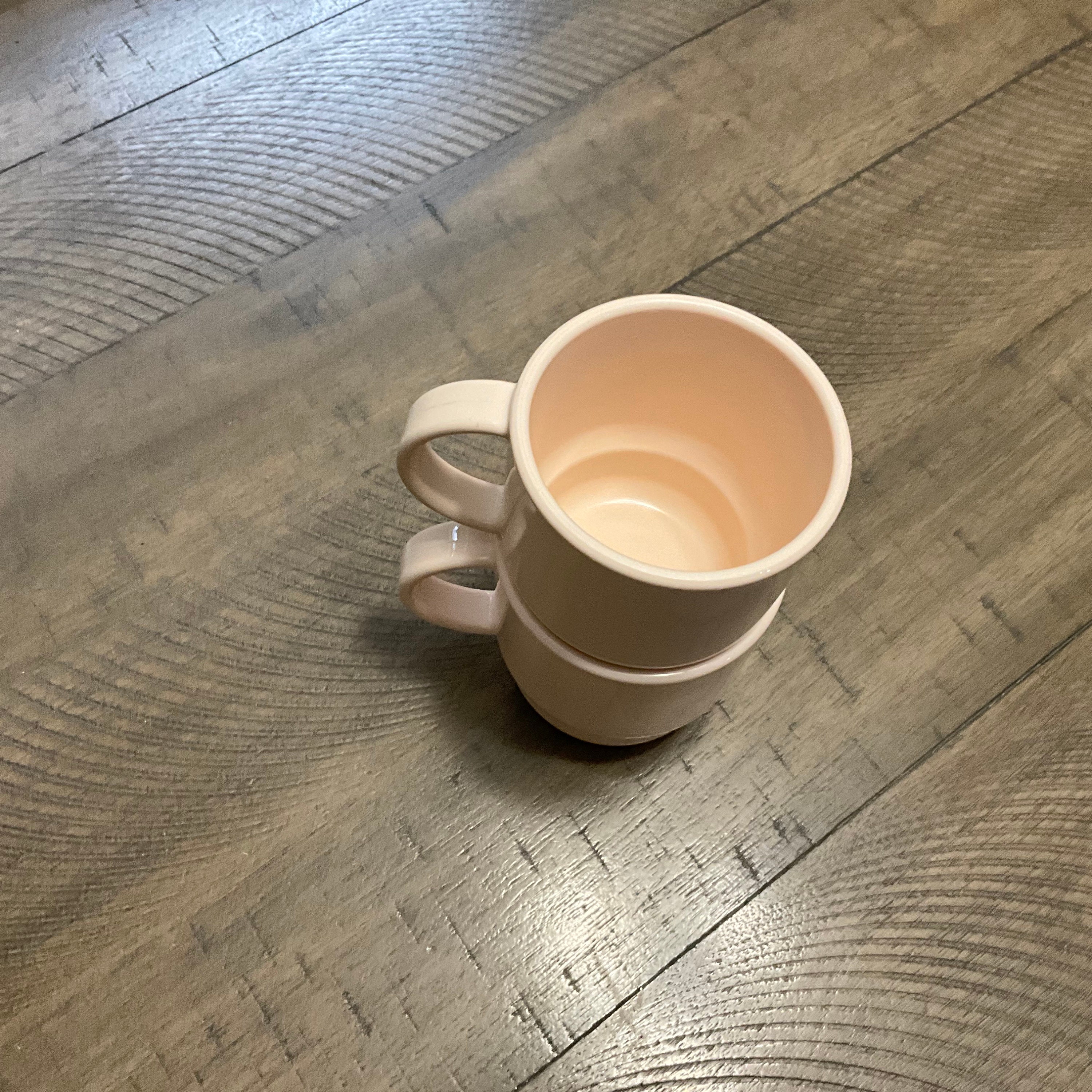 Vintage Tupperware Coffee Mugs Cups Nesting Table Top Ivory Rose 2224 ...