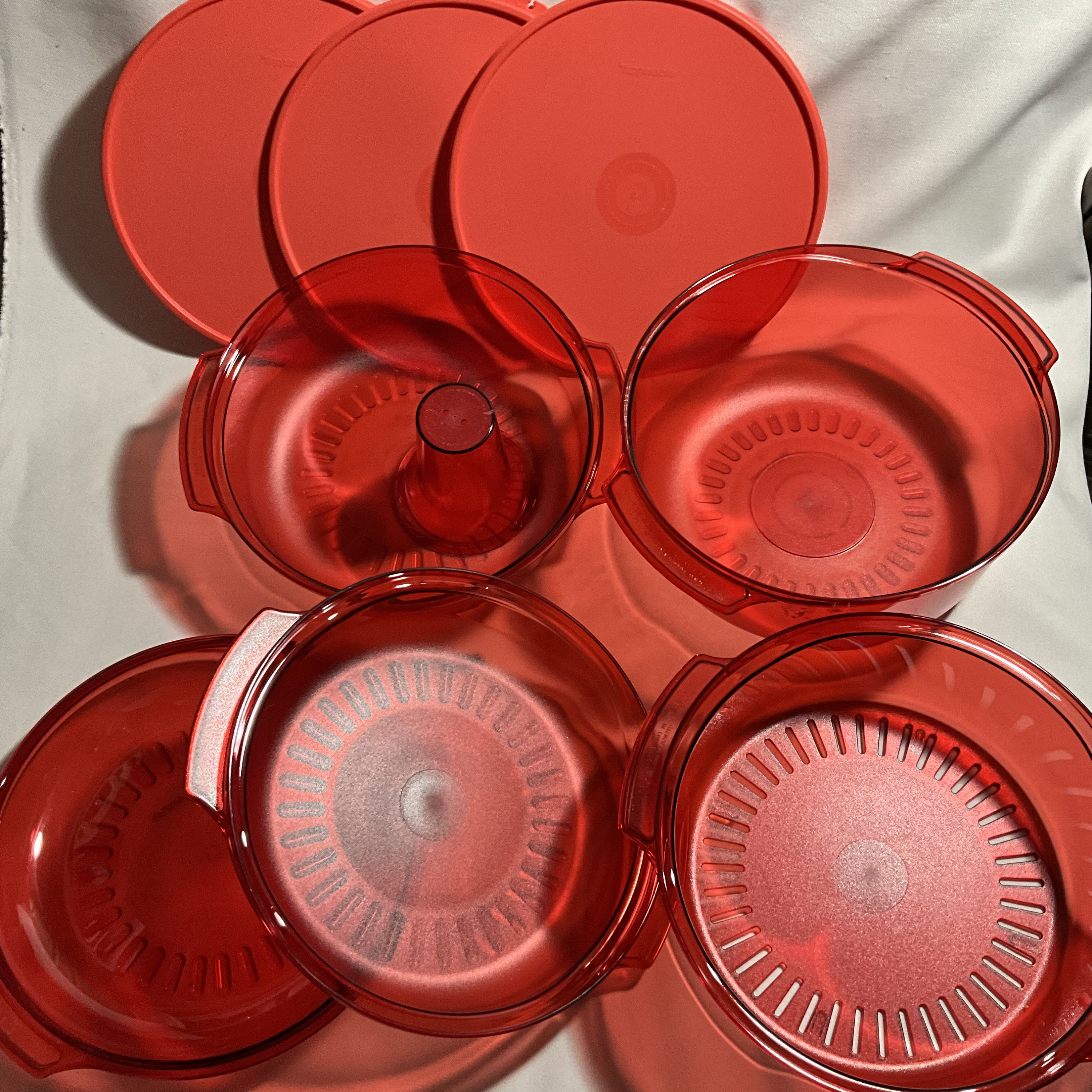 Tupperware Tupperwave Stack Cooker Cookware System Microwave Orange Set ...