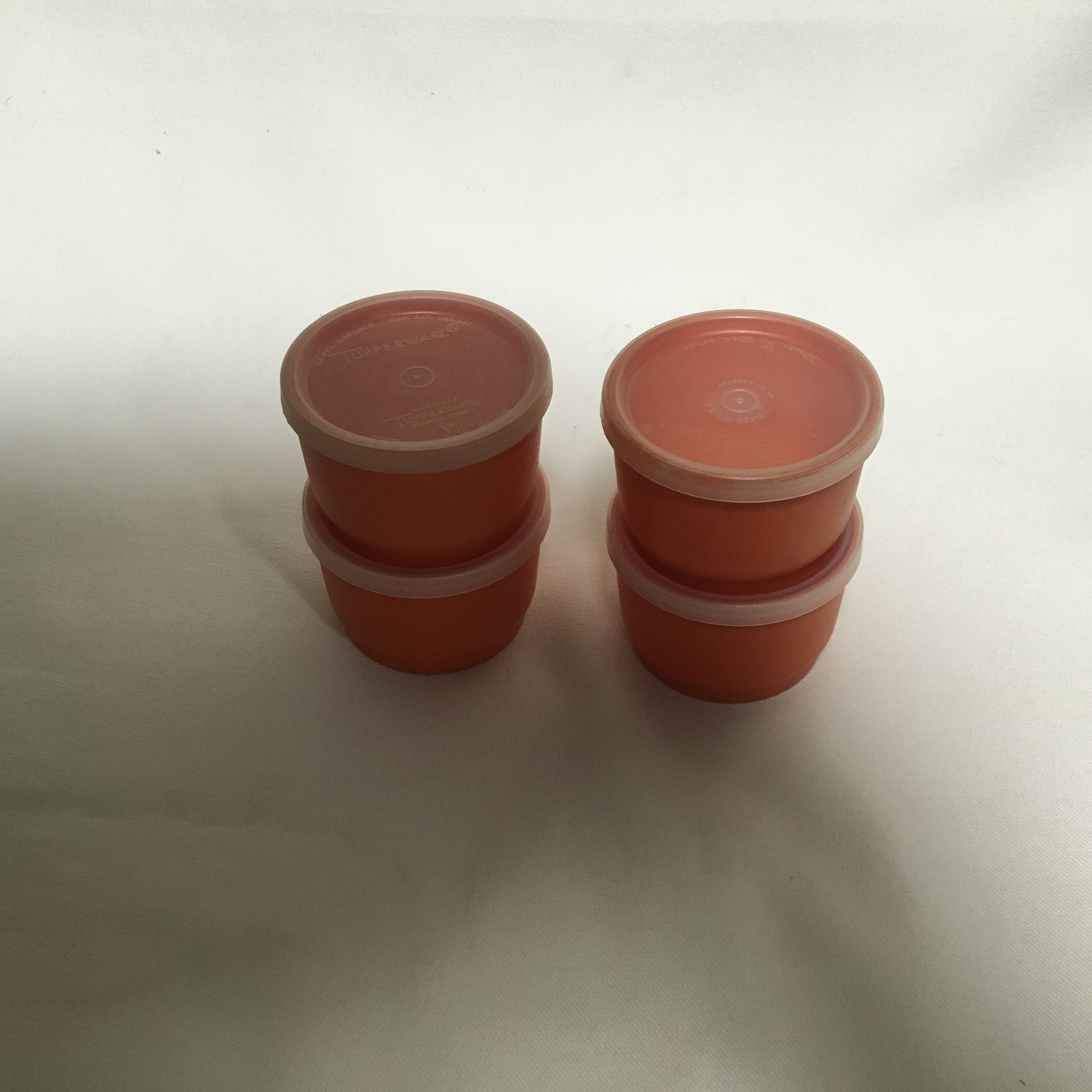 Tupperware Snack Cups Set of 4 Orange Blue 1229 297 Left Over - Etsy