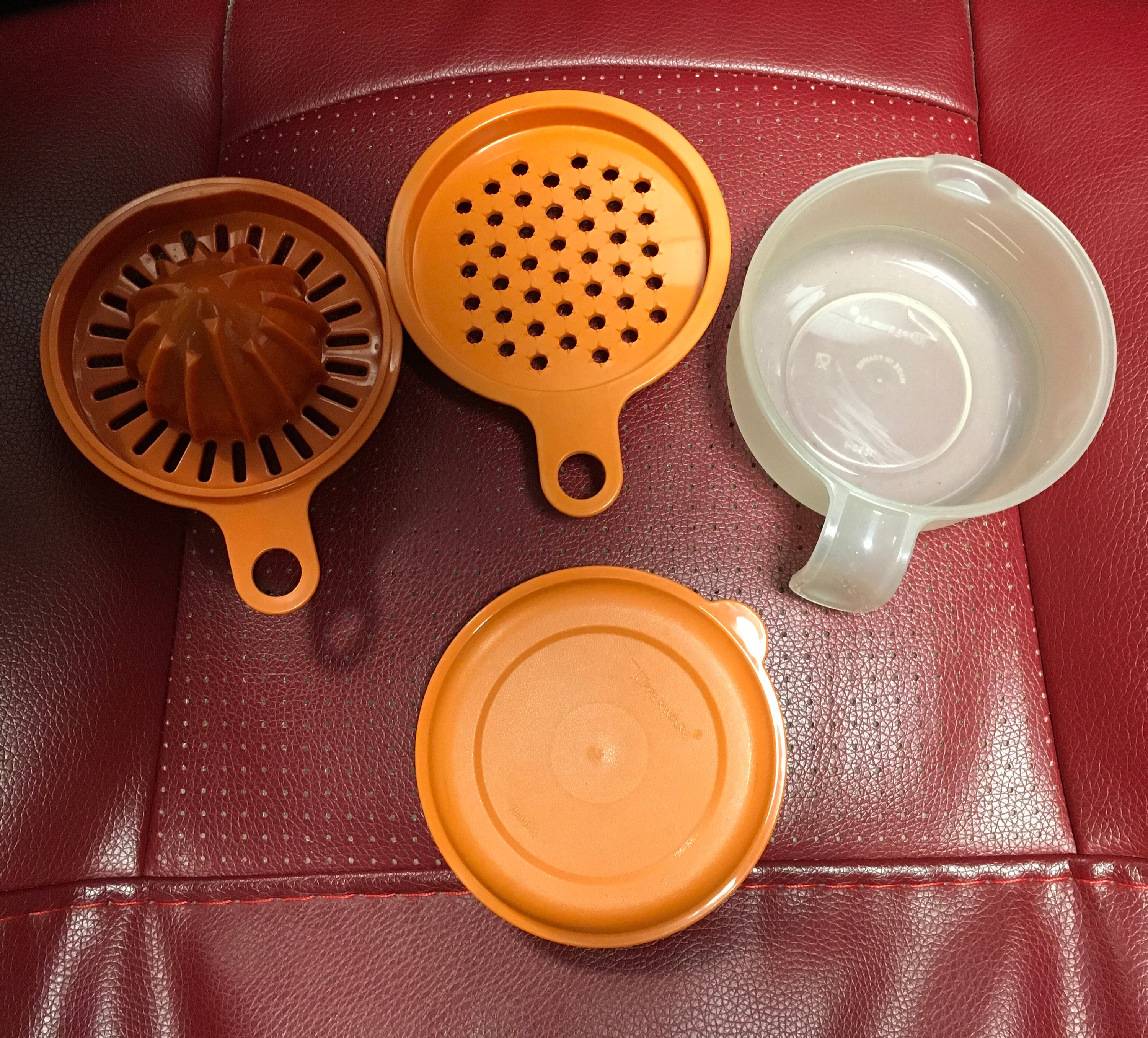 Tupperware Cook’s Maid Pitcher Juicer Grater Blue Orange 1893 1895 1897 ...