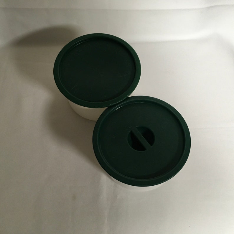 Tupperware Coffee House Canister Set Hunter Green Coffee Filter Storage ...