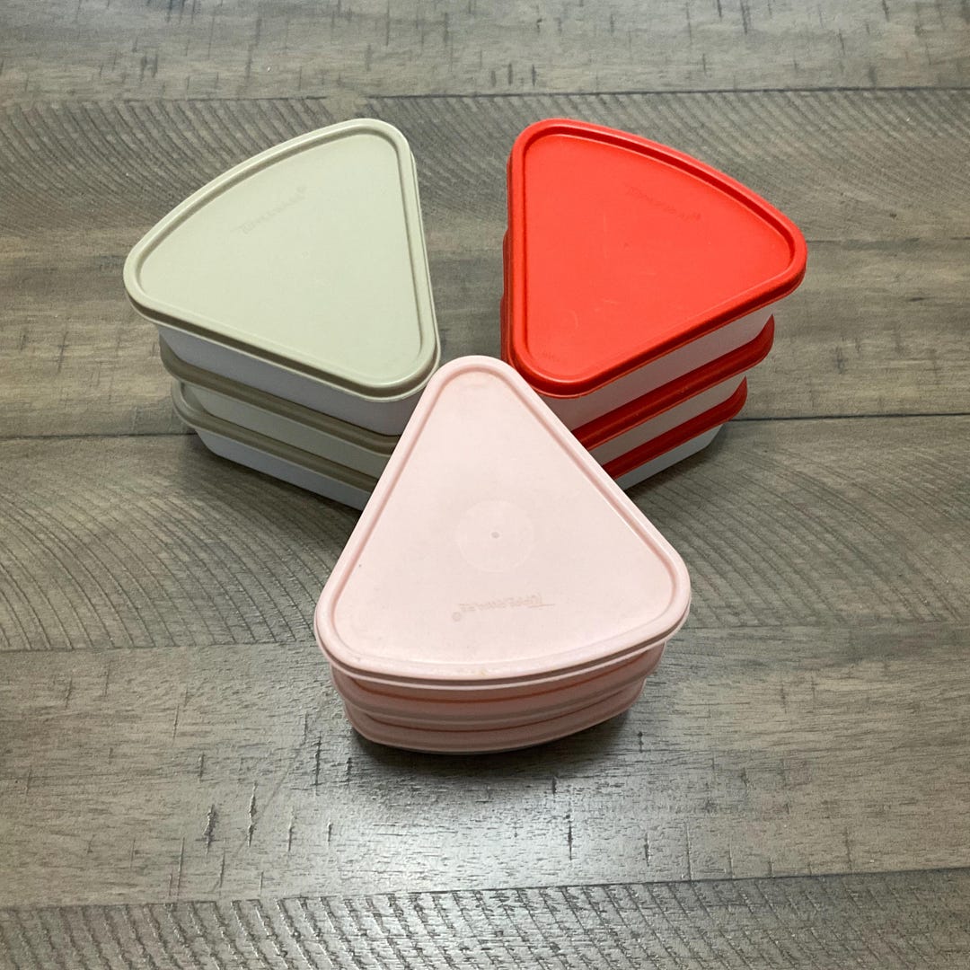 Vintage Tupperware Triangle Pie Wedge Food Storage Stacking Spice ...