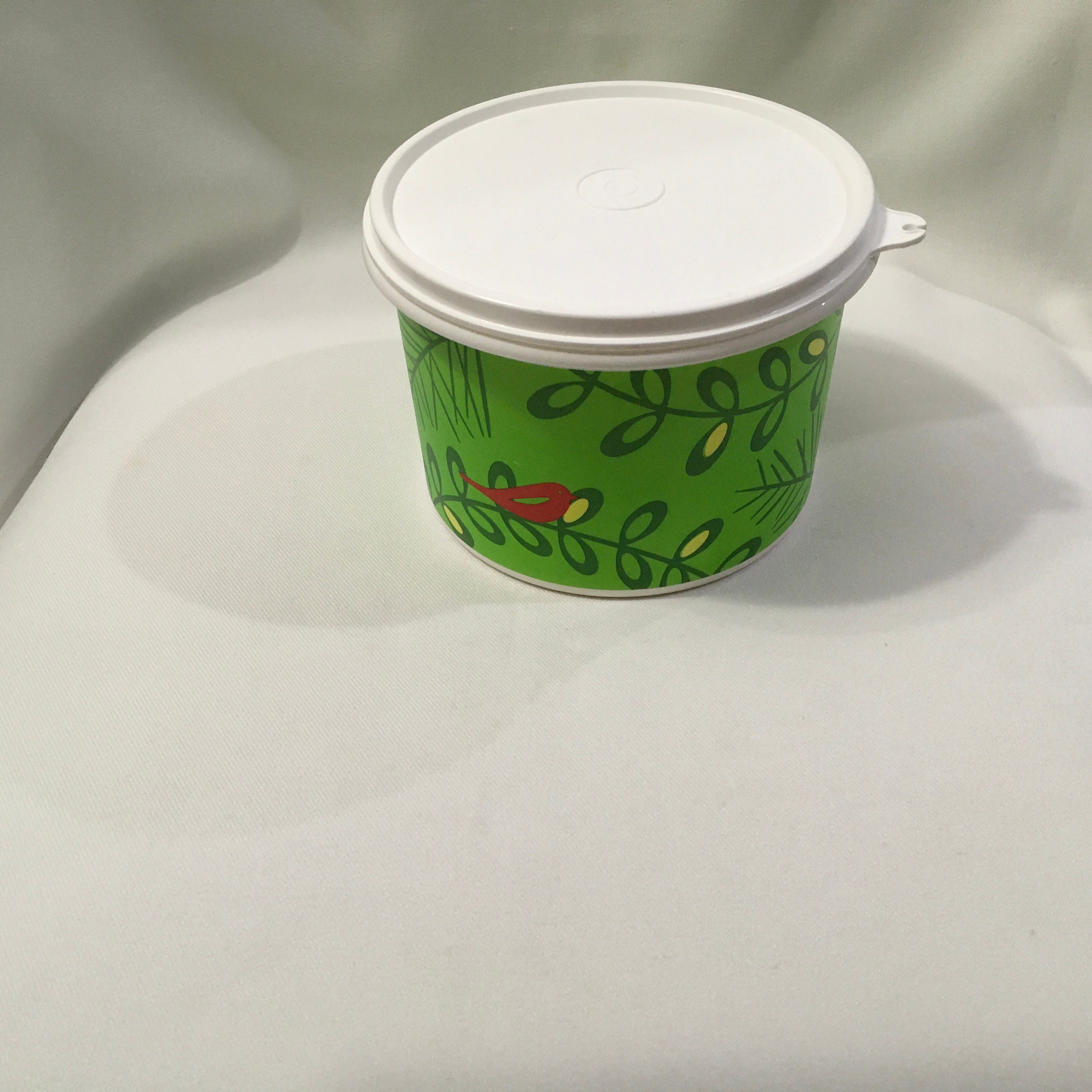 Tupperware Stacking Canister Red Cardinal Bird & Leaves Canister 1.1 ...