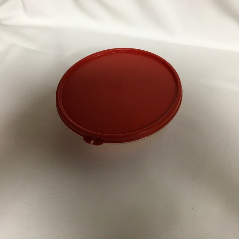 Vintage Tupperware Stack A Bowl Small Bowl 4 Cups or 8 Cups Fiesta Red ...
