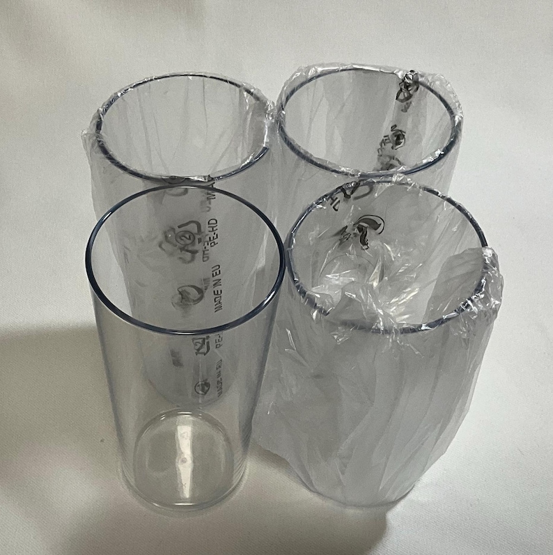 Tupperware Sheerly Clearly Elegant Acrylic 14 Oz 400 Ml Tumblers Set of ...