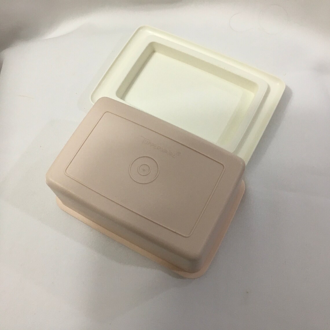Tupperware Ivory Rose Pale Pink 1 LB Butter Keeper Cheese Keeper Dish ...