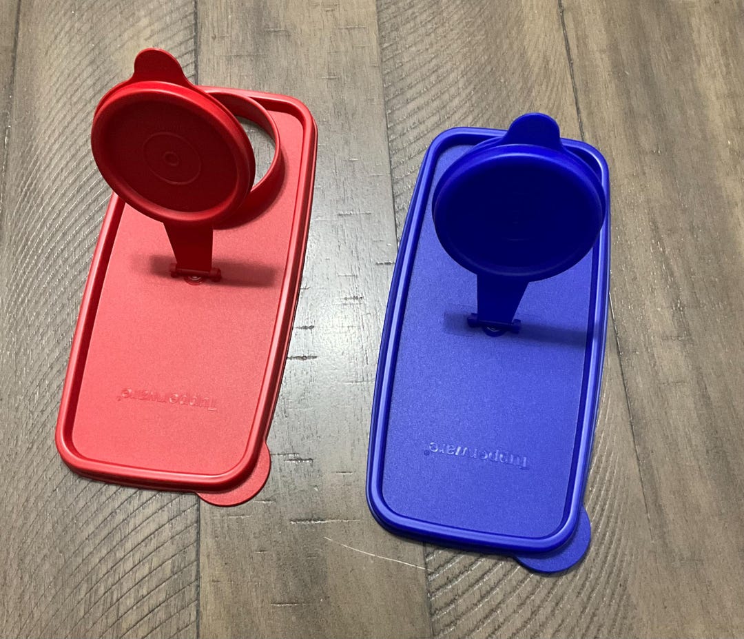 Tupperware Cereal Storer Stor N Pour Flip Top Lid Seal Red or Blue 7882 ...