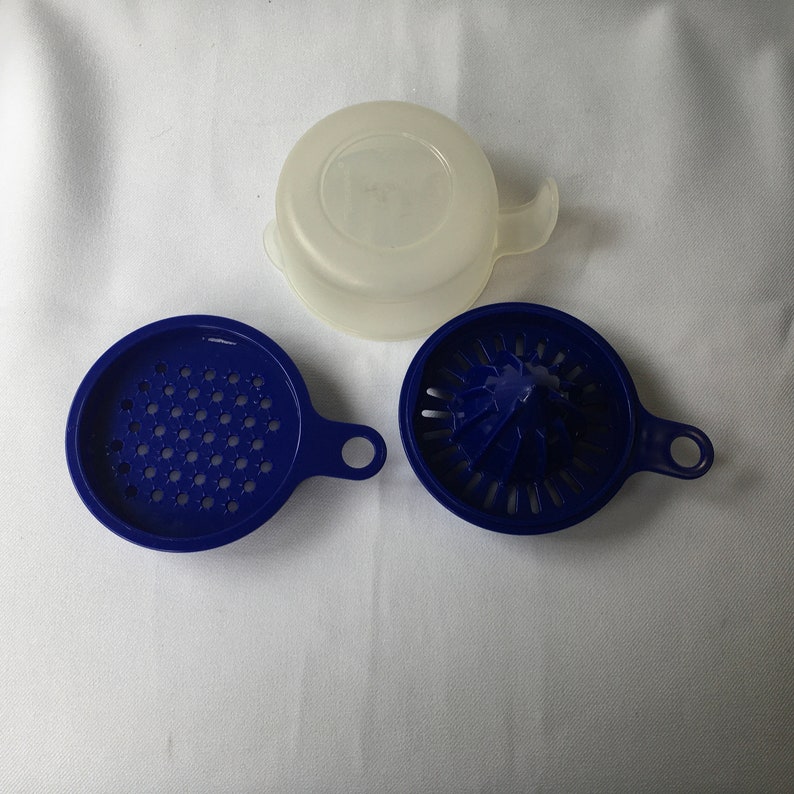 Tupperware Cook’s Maid Pitcher Juicer Grater Blue Orange 1893 1895 1897 ...
