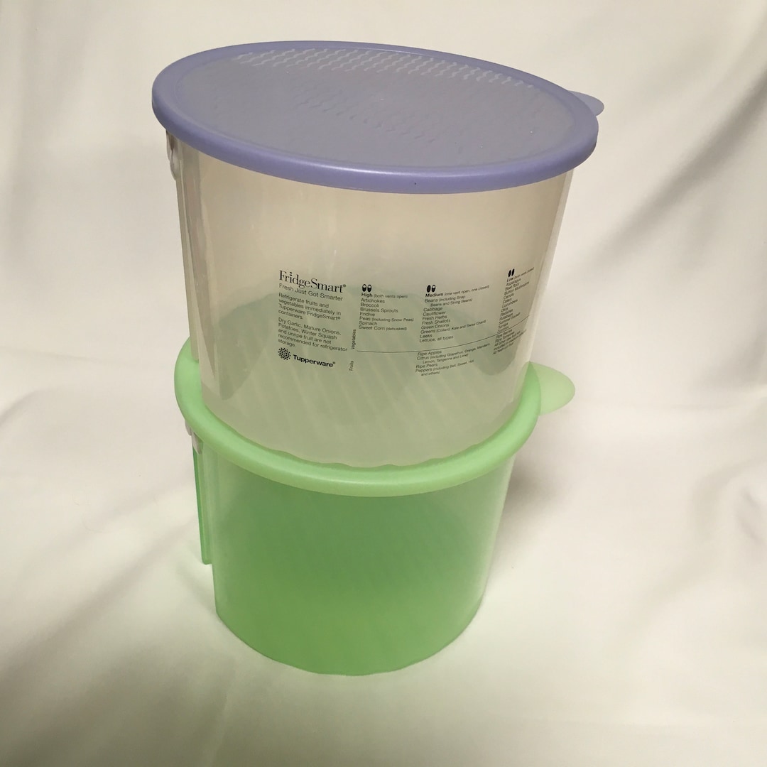 Tupperware Fridge Smart Large Round Vegetables Veggies Fresh Vents 20 ...