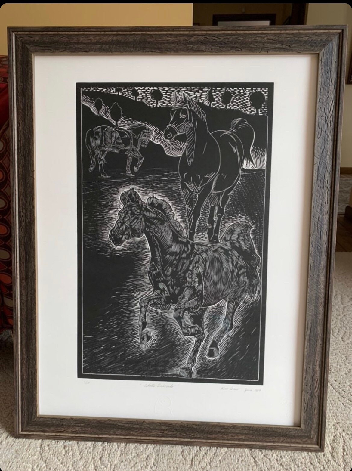 Caballo Desbocado runaway Horse 30x22 - Etsy