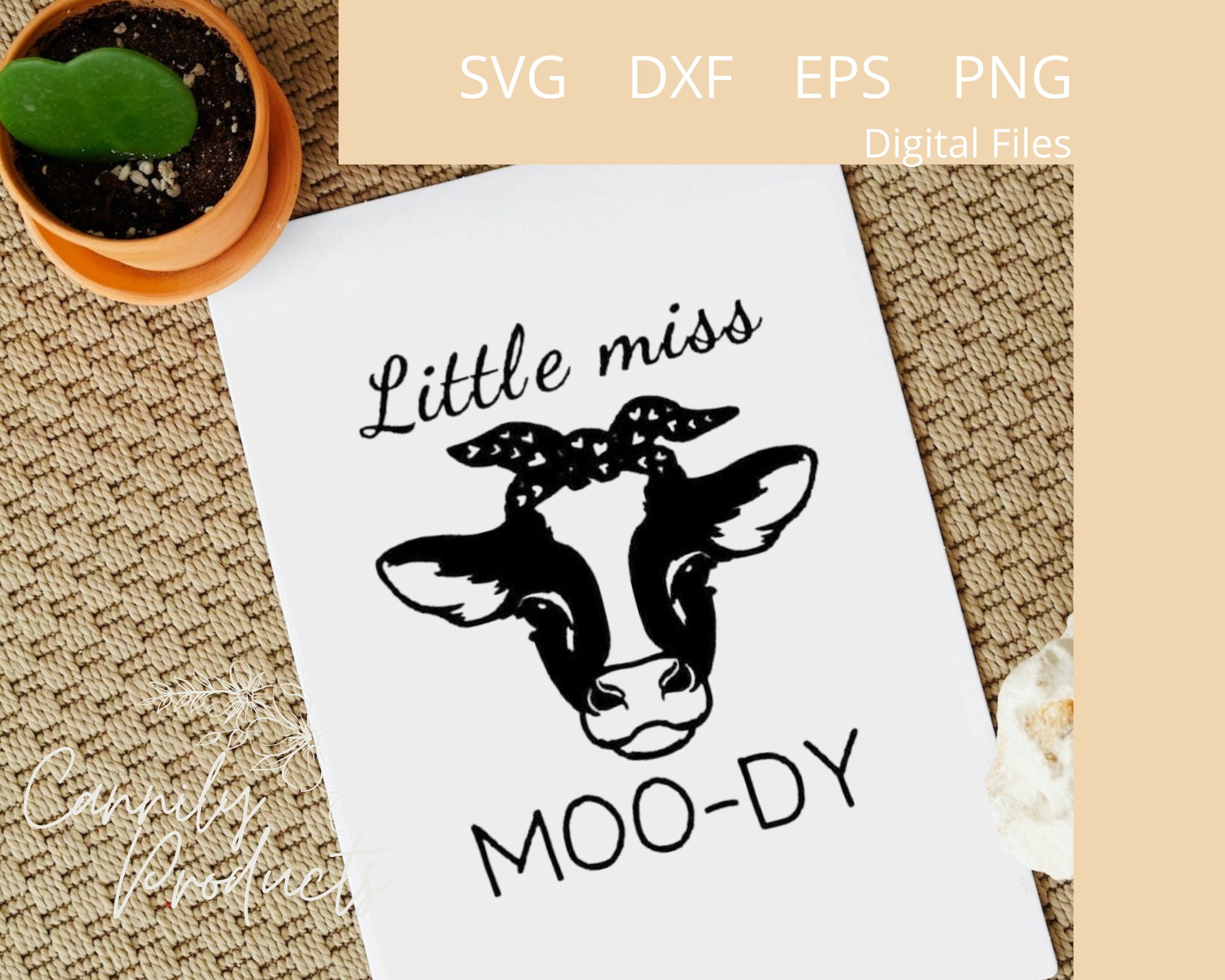 Little Miss Moo-dy Cow Digital Download File for Children's Outfit ...