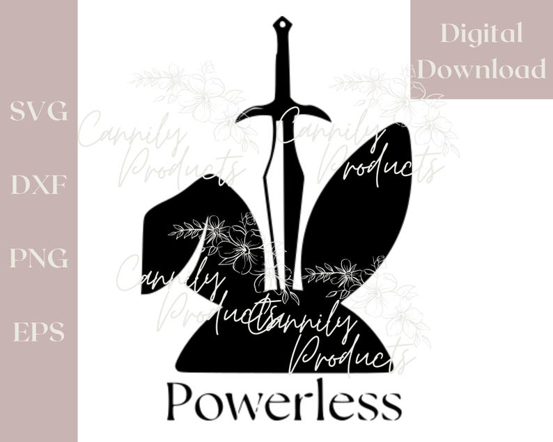 Powerless Themed SVG Instant Download. Digital File Booktok Clipart ...