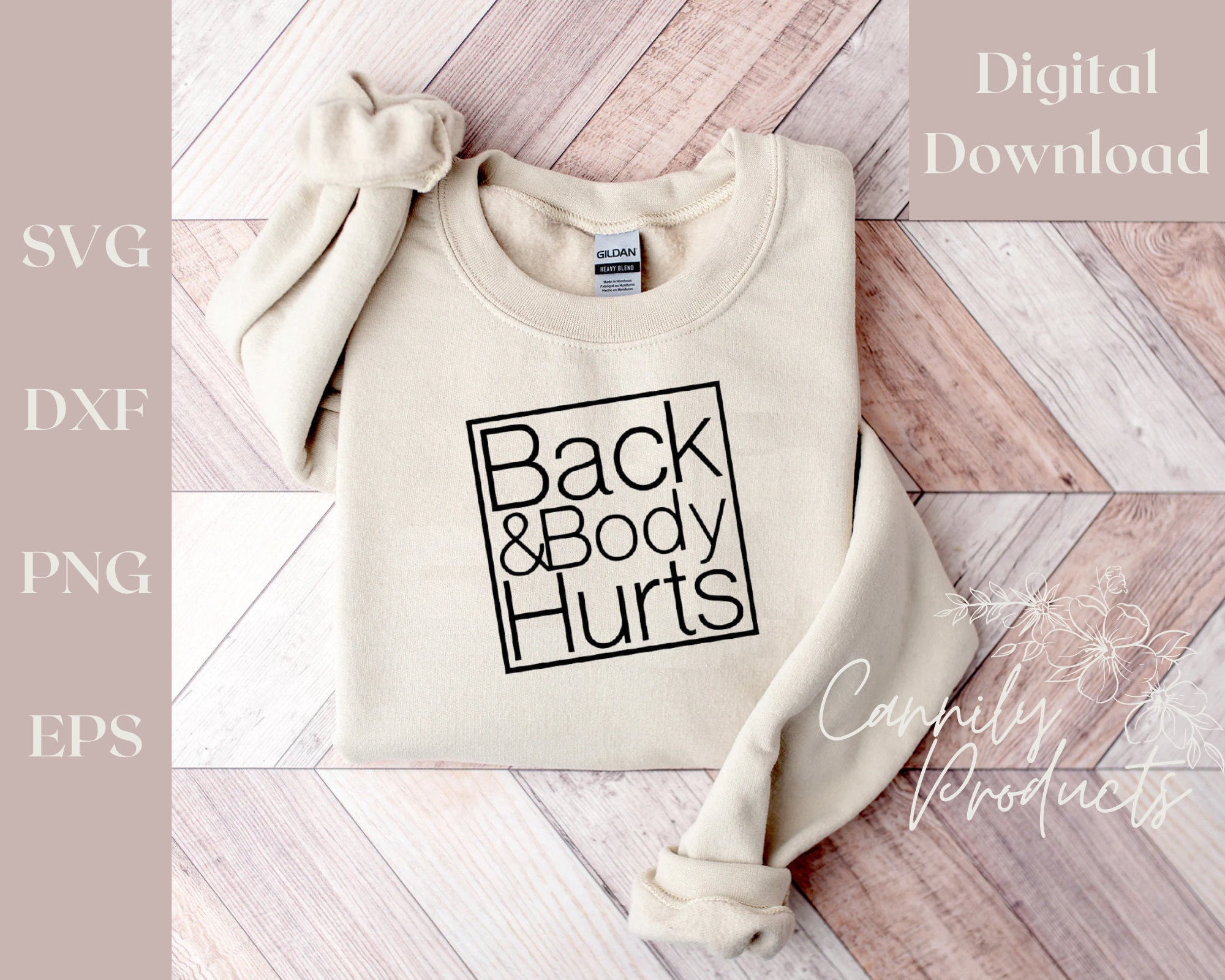 Back and Body Hurts Digital File Svg Download Cricut Vinyl - Etsy