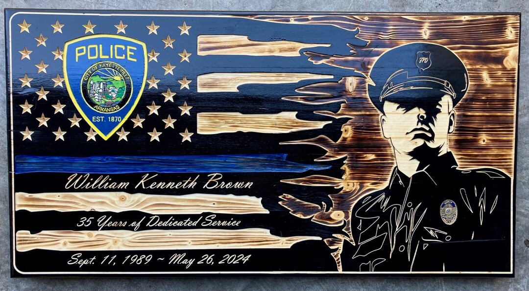 Personalized Police Officer, Retirement or Promotion Gift, Wood ...
