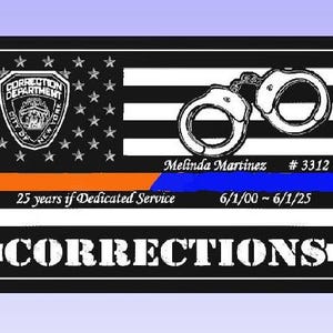 Personalized Police Officer, Retirement or Promotion Gift, Wood ...