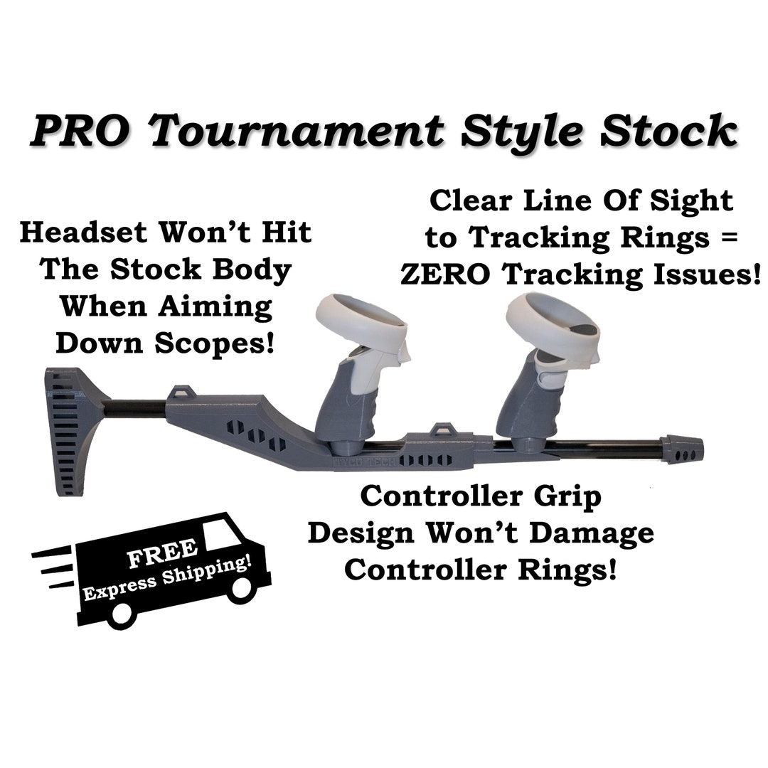 NEW Oculus Quest 2 and Quest 3 Rifle Stock. Tournament Style - What the ...