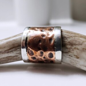 Silver and Copper Ring - Etsy