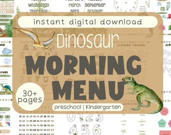Dinosaur Expansion Pack Morning Menu Morning Menu Printable Homeschool ...