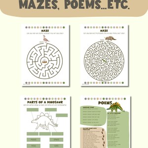 Dinosaur Morning Menu | Toddler | Preschool | Kindergarten | Montessori ...