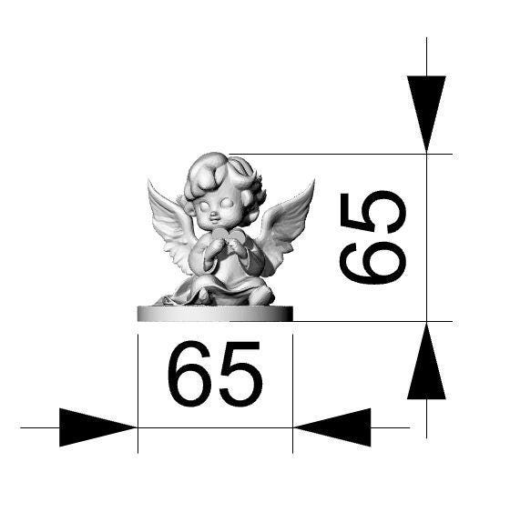 Christmas Guardian Angel Statue STL File 3D Printable Figurine (2 Sizes ...