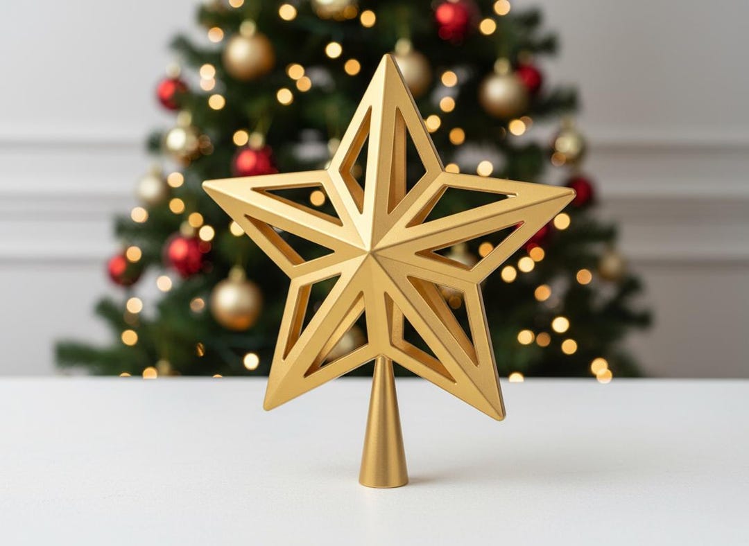 Geometric Star Christmas Tree Topper STL File – 3D Printable - Etsy