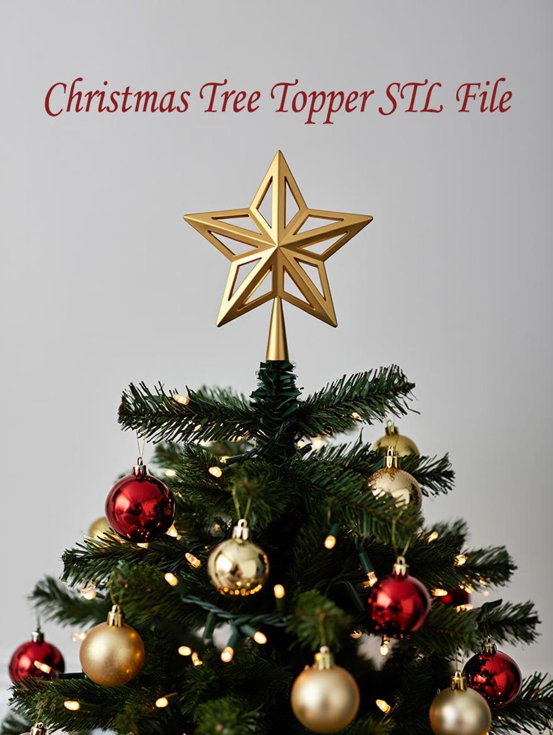 Geometric Star Christmas Tree Topper STL File – 3D Printable - Etsy