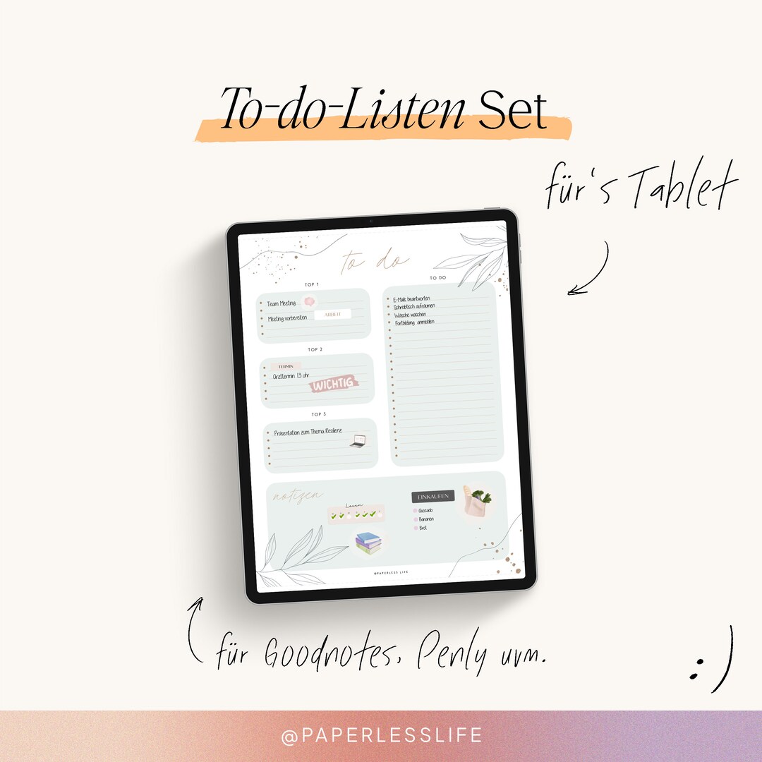 To-do Lists & Checklists | 23 Templates for Inserting Into Goodnotes ...
