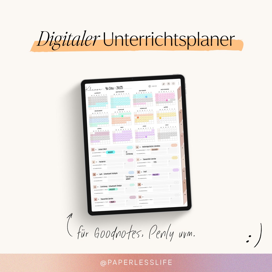 Digital Lesson Planner | Lesson Planning With Goodnotes, Samsung Notes ...