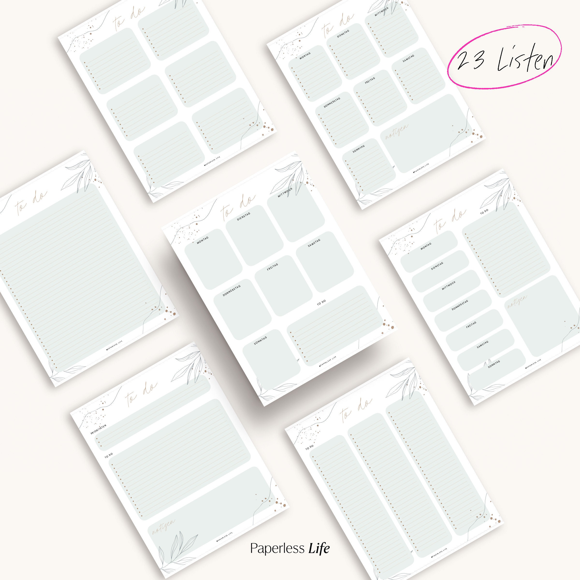 To-do Lists & Checklists | 23 Templates for Inserting Into Goodnotes ...