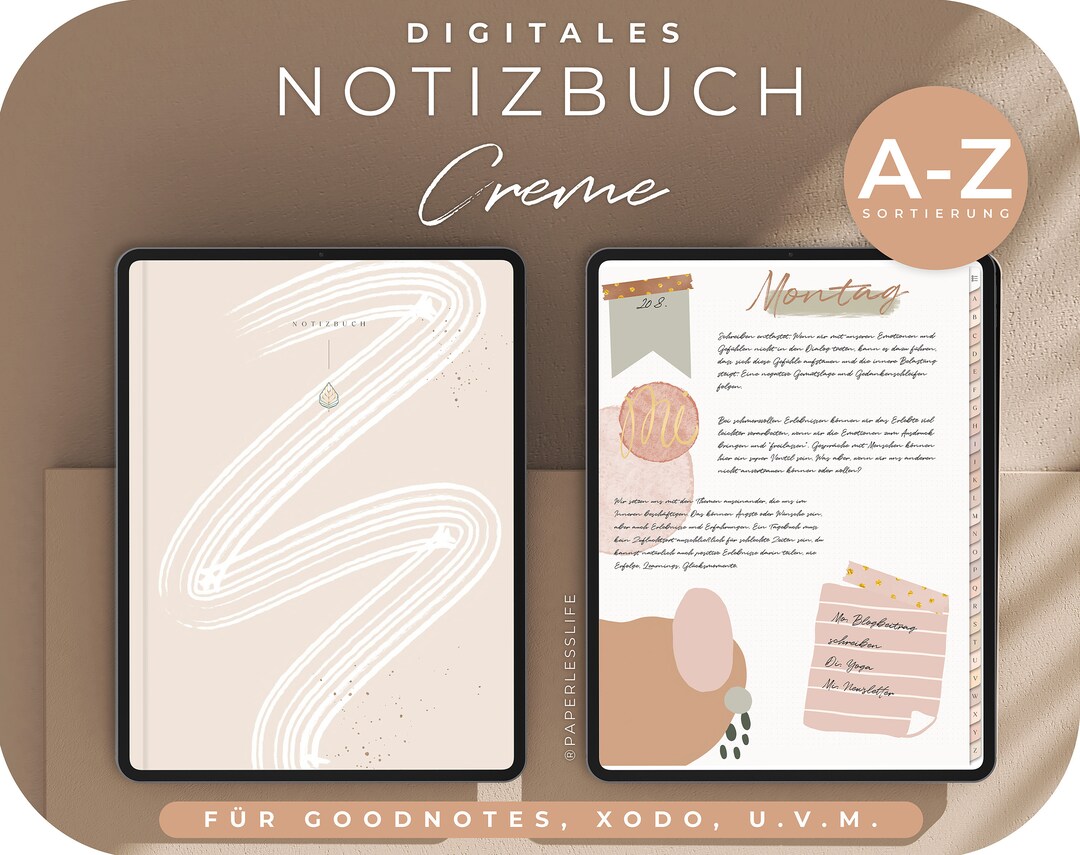 Digital Notebook A-Z Alphabet // Notebook Digital A-Z // Digital ...