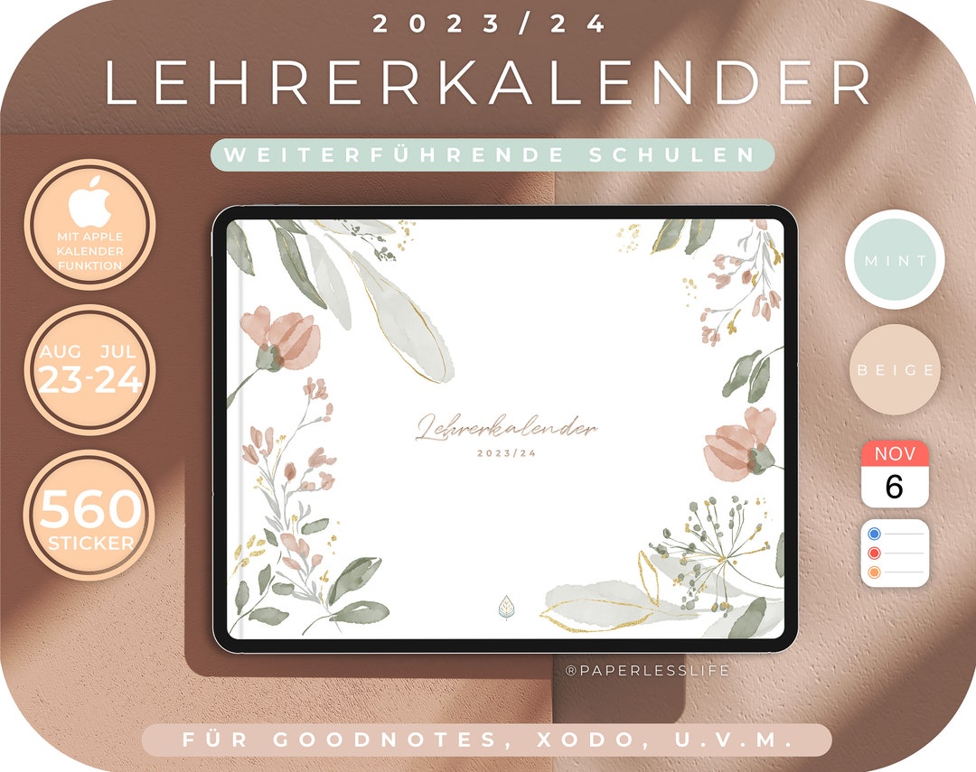 Digital Teacher Calendar With Apple Calendar Integration / gamechanger ...