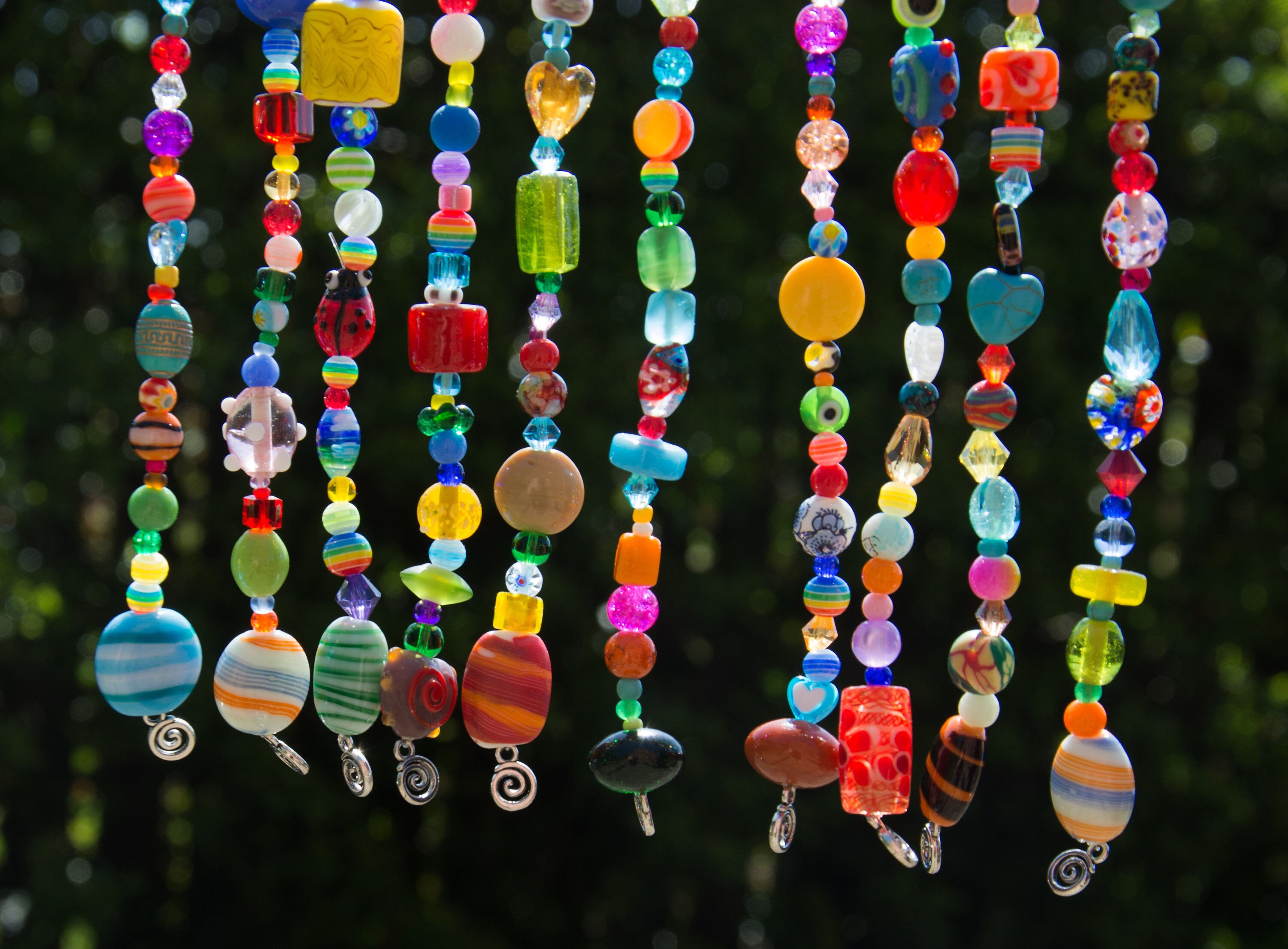 Colourful Handmade Bohemian Beaded Curtain Strands - Etsy UK