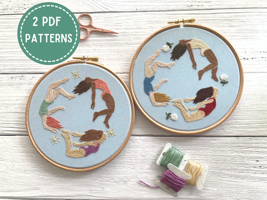 Embroidery Pattern PDF Soaring Women Modern Hand Embroidery - Etsy Israel