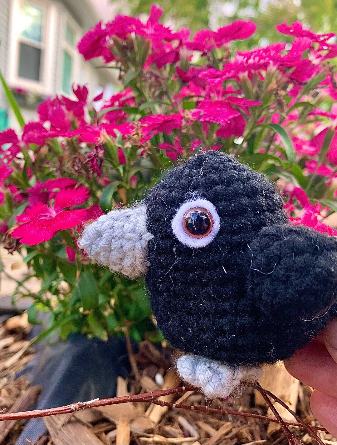 Small Crochet Crow - Etsy