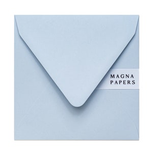 Premium Powder Blue Envelopes Square (155x155mm) Wedding Invitation ...