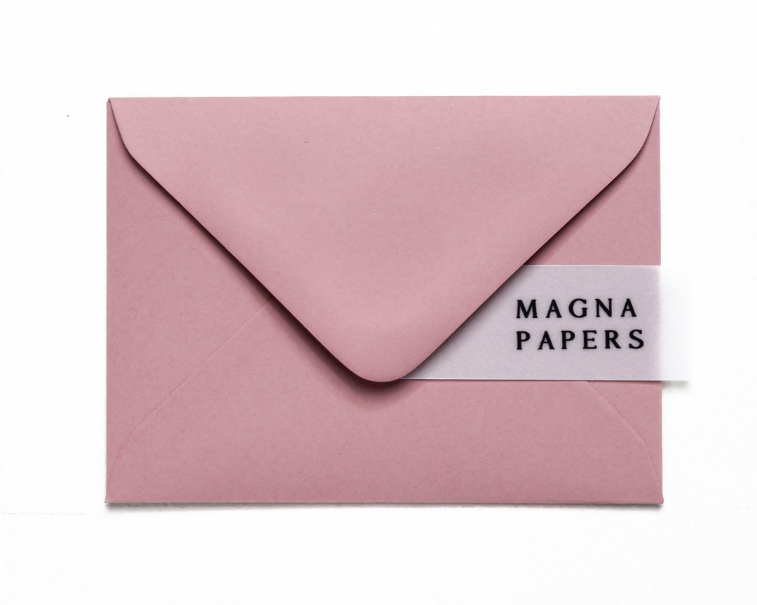 Premium Dusty Rose Envelopes C7 (82x113mm) A7 Small Wedding Invitation ...