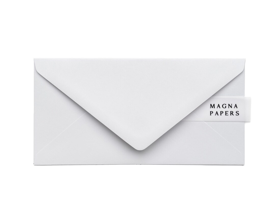 Dove White DL Envelopes: 135gsm Textured Paper (110x220mm) - Etsy