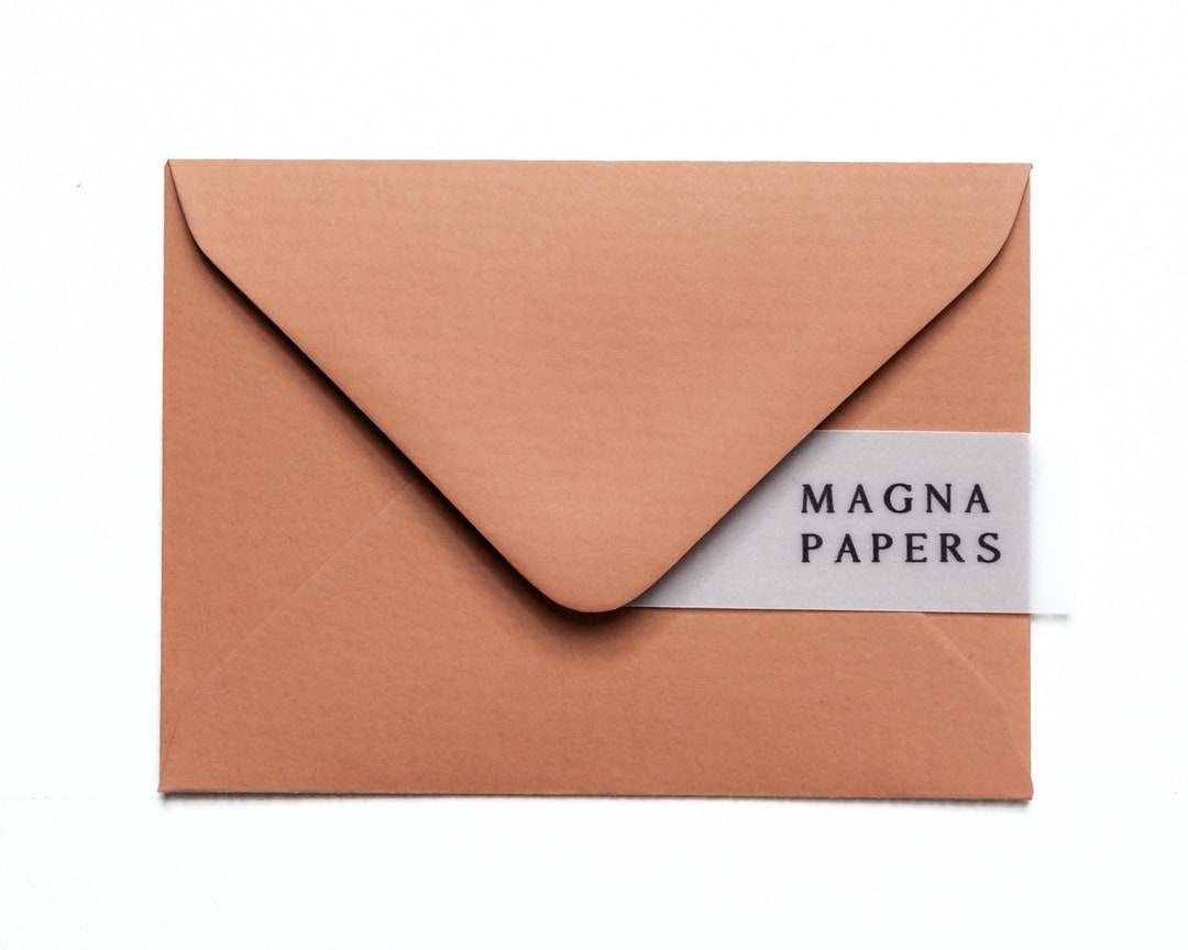 Premium Terracotta Envelopes C7 (82x113mm) A7 Small Wedding Invitation ...