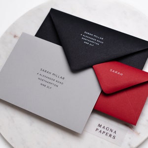 Cherry Red DL Envelopes 135gsm | Luxury Textured Red Envelopes for ...