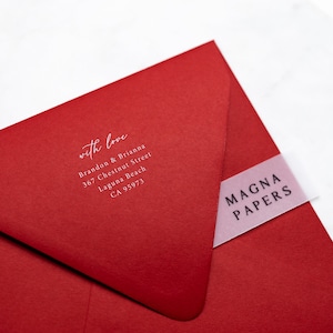 Cherry Red DL Envelopes 135gsm | Luxury Textured Red Envelopes for ...