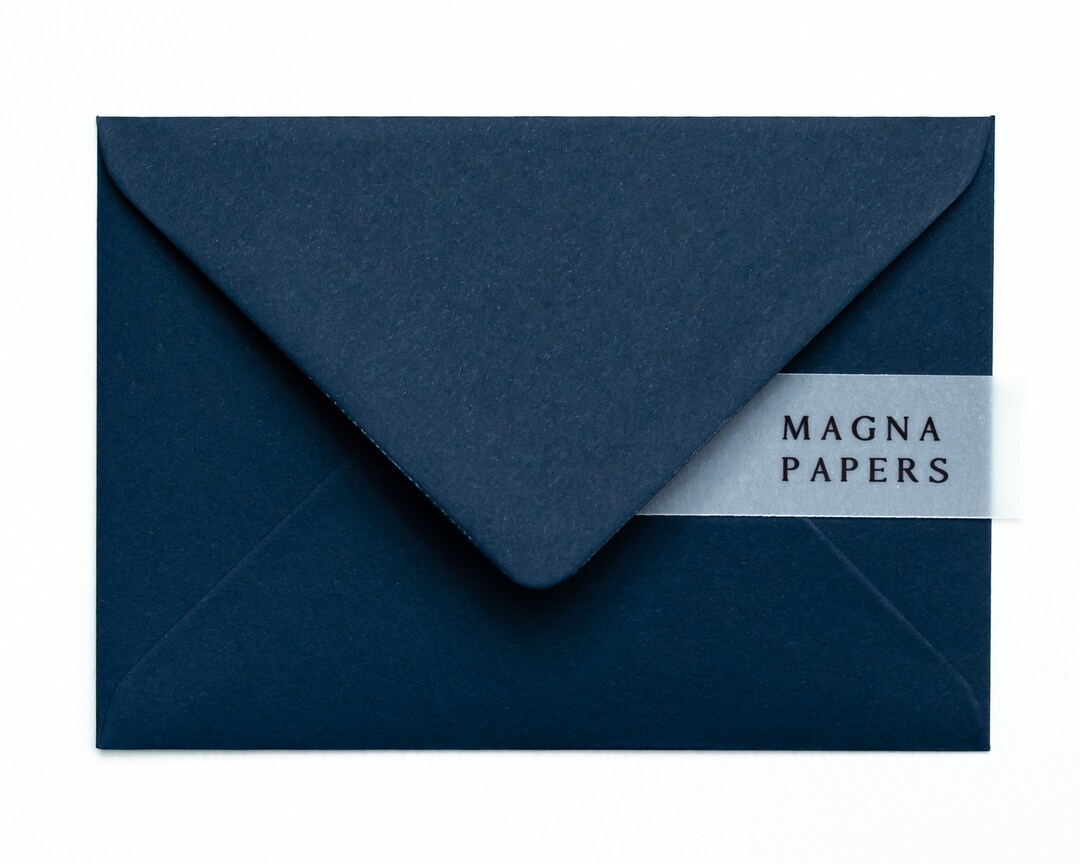 Premium Navy Envelopes C6 (114x162mm) A6 Small Wedding Invitation ...