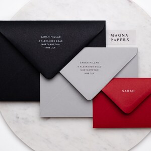 Premium Jet Black Envelopes | Luxury 135gsm | C5/A5, 5x7, C6/A6, C7/A7 ...