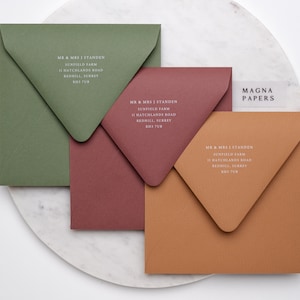 Premium Terracotta Envelopes 5x7 (133x184mm) US A7 | Euro Wedding ...