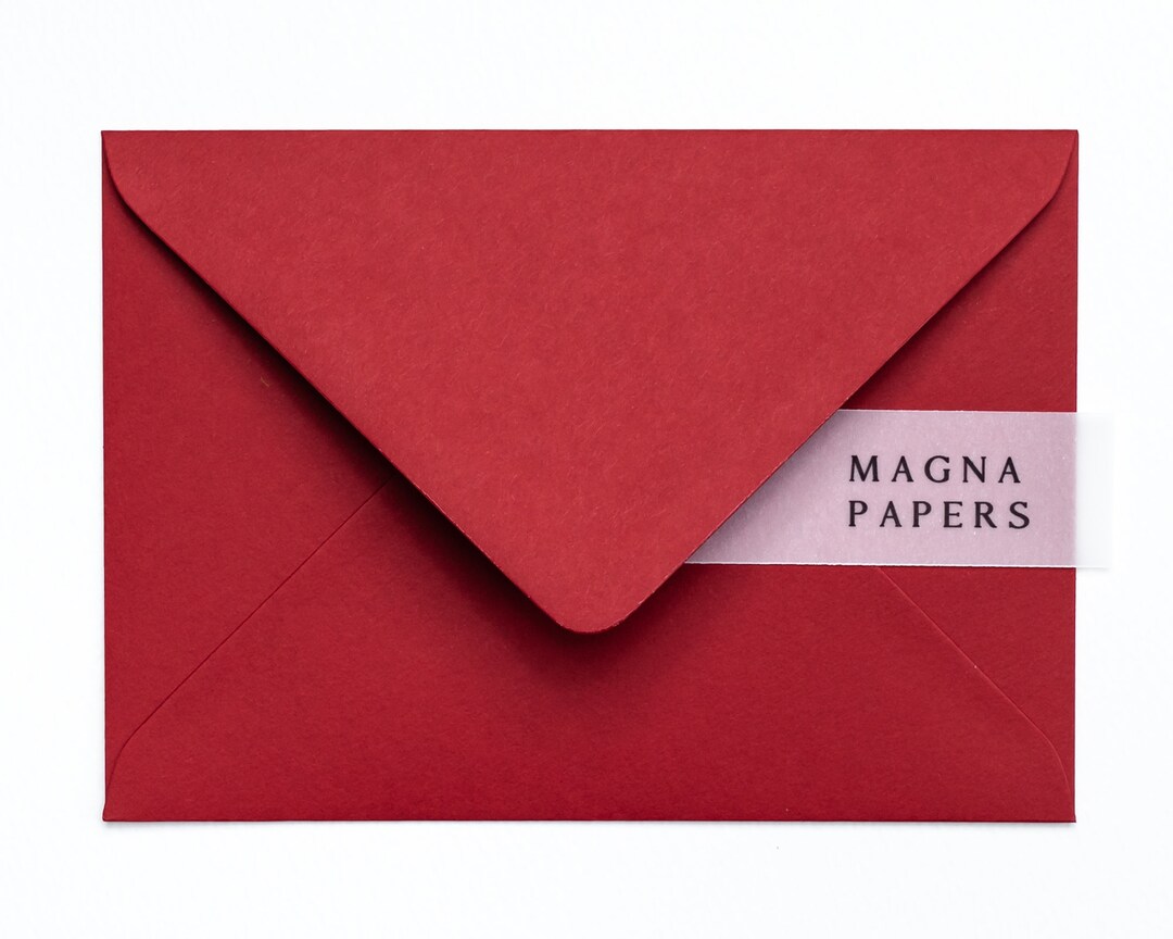 Premium Cherry Red Envelopes C6 (114x162mm) A6 Small Red Wedding ...